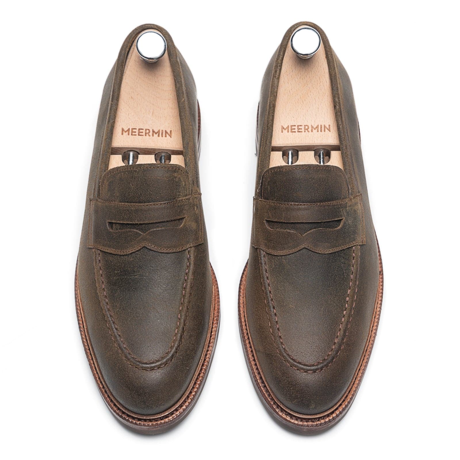 116384 - CAPER GREEN WAXY COMMANDER - E (ULTRAFLEX SYSTEM) – Meermin Shoes